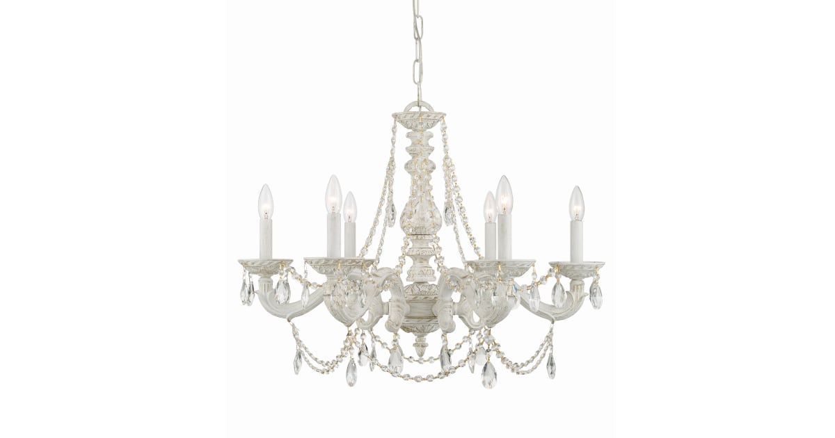 Crystorama Lighting Group 5026-AW-CL-S Paris Market 6 Light 28" Wide ...