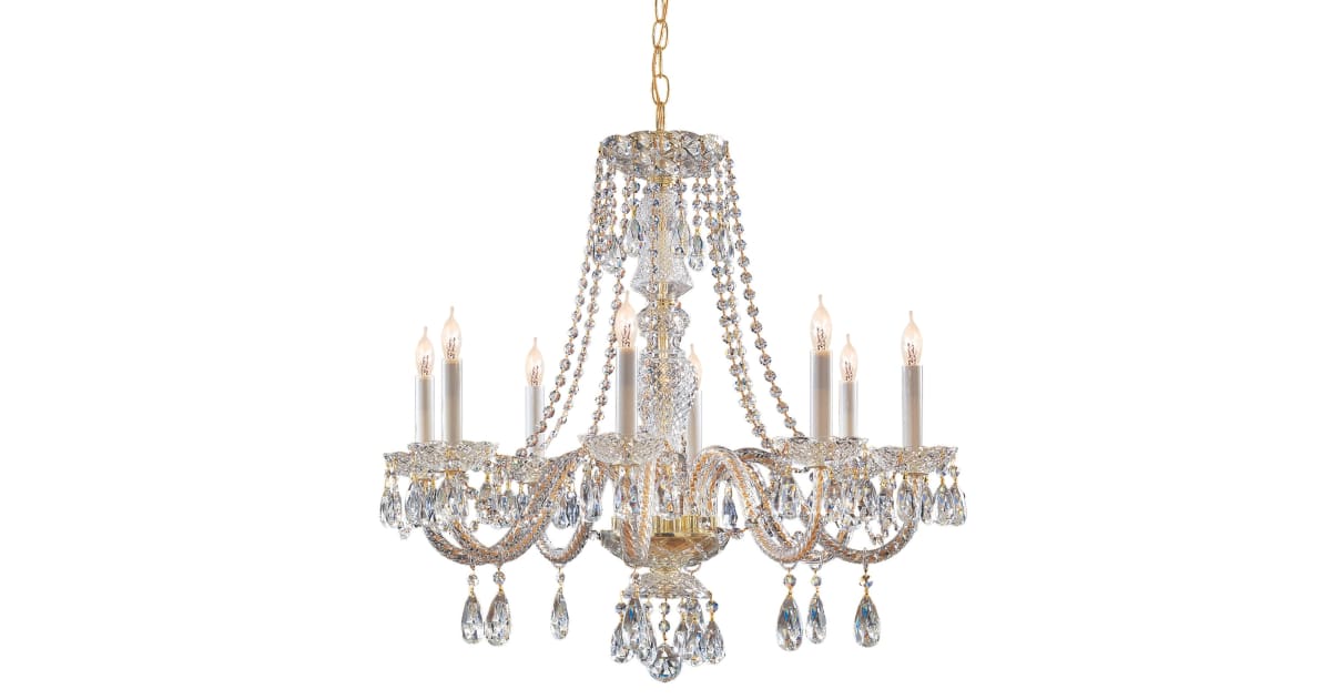 Crystorama Lighting Group 5048-PB-CL-SAQ Traditional Crystal 8 Light 25 ...