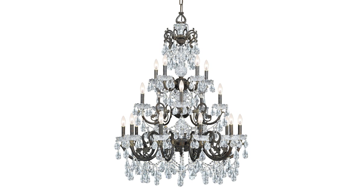 Crystorama Lighting Group 5190-EB-CL-S Legacy 20 Light 35" Wide Crystal ...