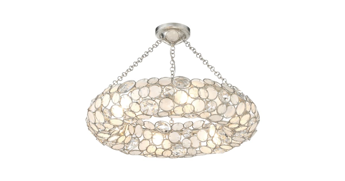 Crystorama Lighting Group 525-SA_CEILING Palla 6 Light 24" Wide Semi ...