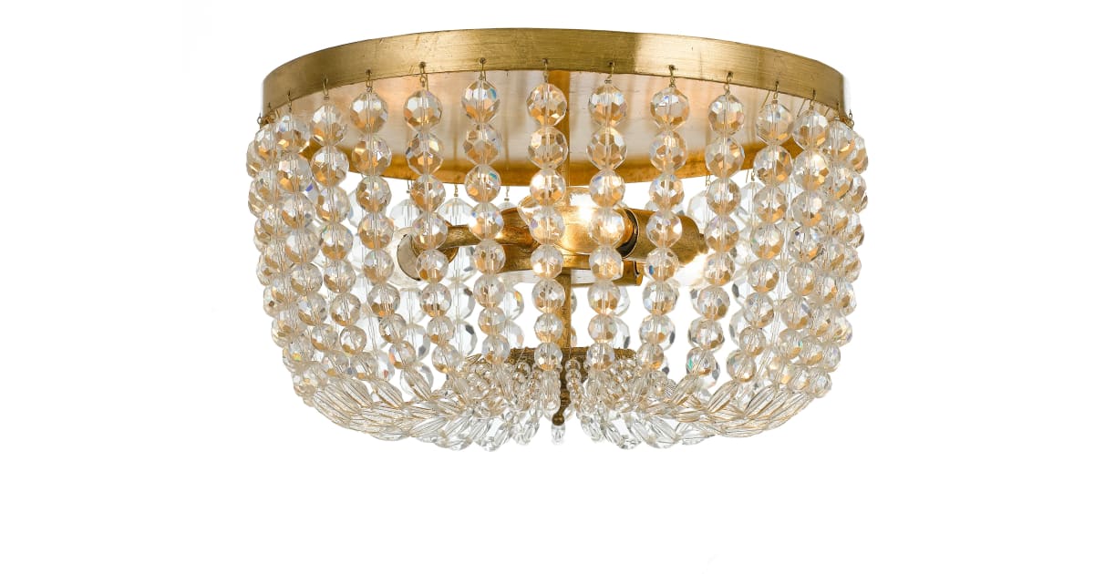 Crystorama Lighting Group 600-GA Rylee 3 Light 13" Wide Flush Mount ...