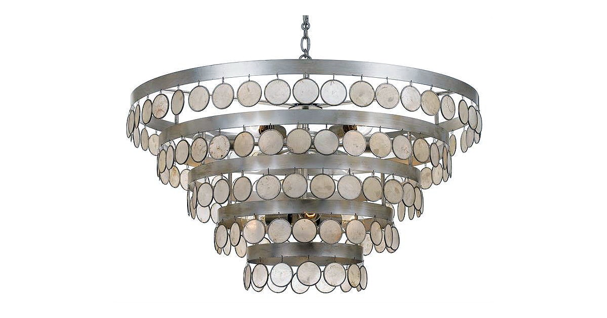 Crystorama Lighting Group 6009-SA Coco 9 Light 32" Wide Chandelier with ...