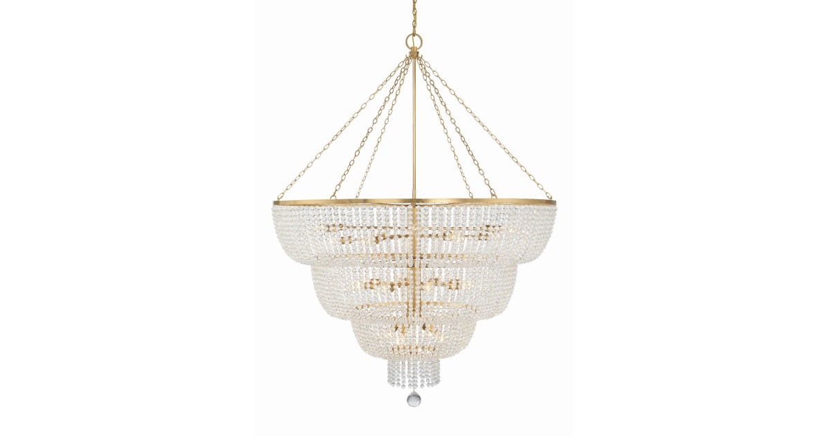 Crystorama Lighting Group 618-GA Rylee 32 Light 60" Wide Beaded ...