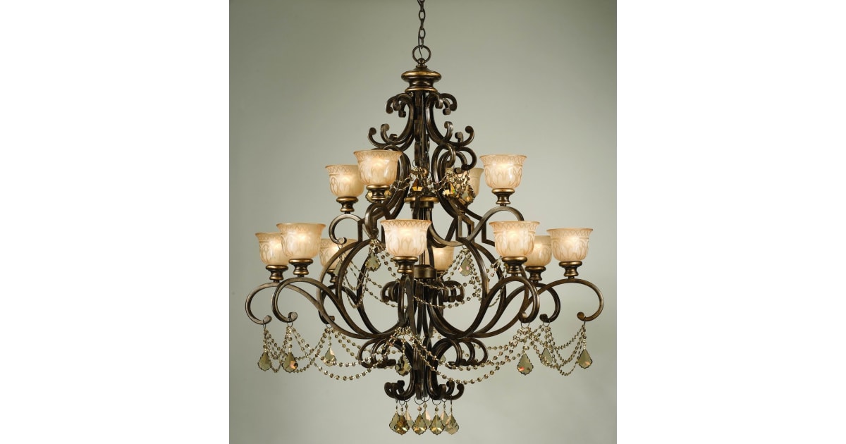 Crystorama Lighting Group 7512-BU-GT-MWP Norwalk 12 Light 48" Wide ...