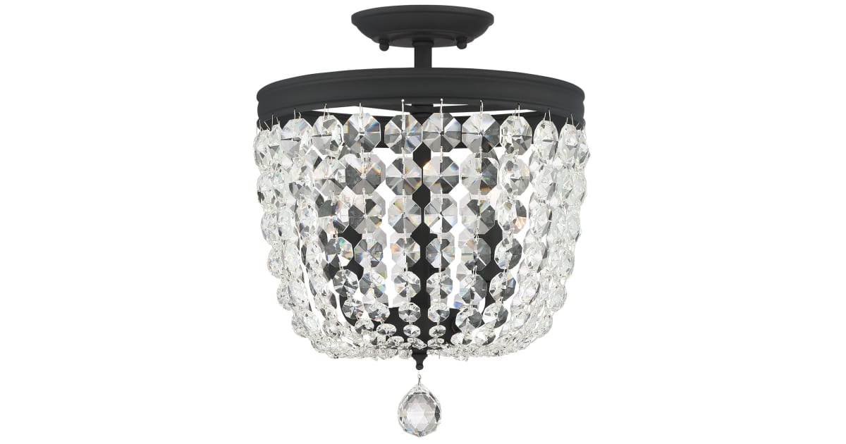 Crystorama Lighting Group 783-BF-CL-SAQ Archer 3 Light 12" Wide Semi ...