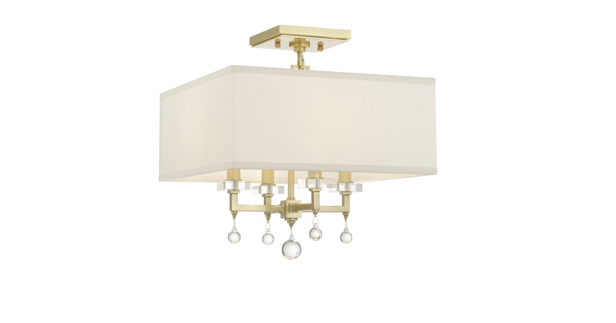 Crystorama Lighting Group 8105-AG_CEILING Paxton 4 Light 16" Wide Semi ...