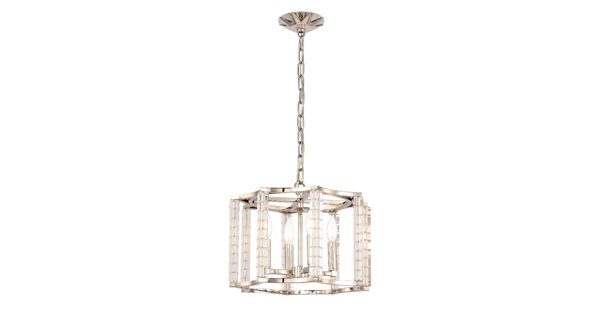 Crystorama Lighting Group 8854-PN Carson 4 Light 16" Wide Crystal ...