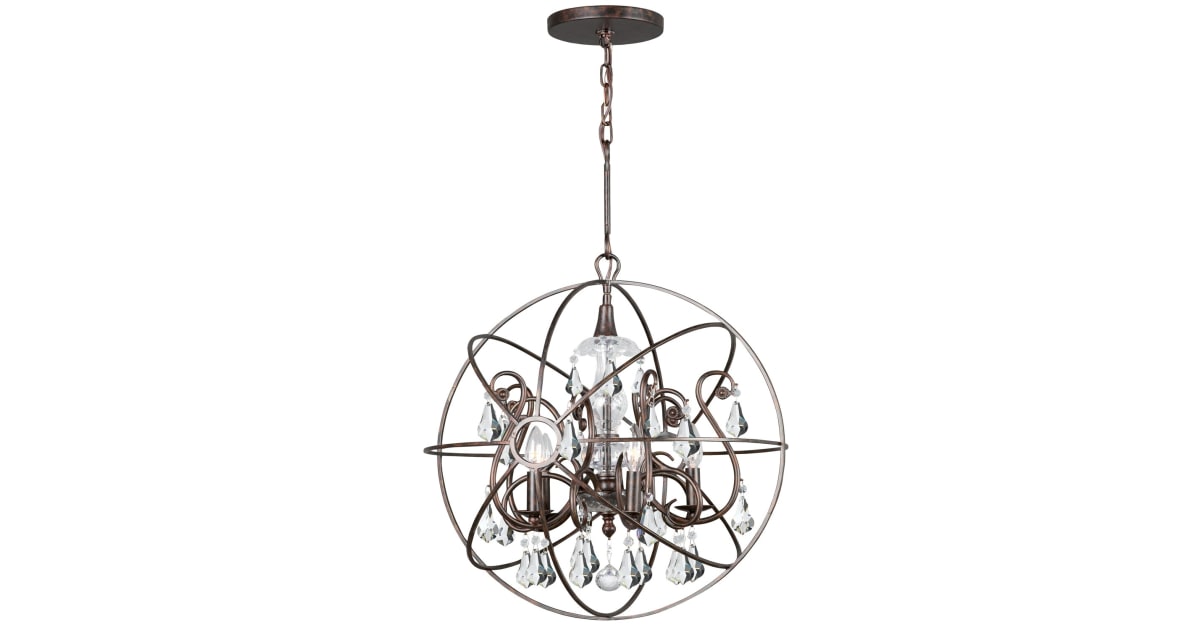 Crystorama Lighting Group 9026-EB-CL-S Solaris 5 Light 22" Wide Crystal ...