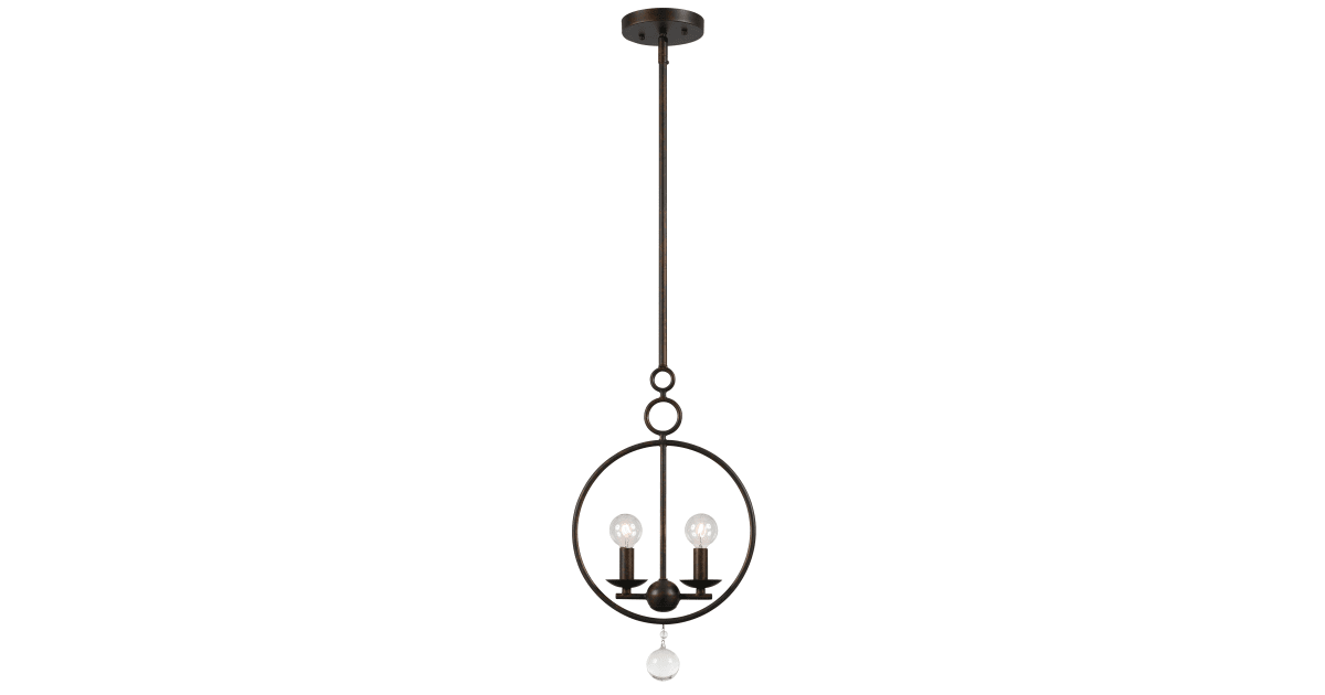Crystorama Lighting Group 9265-EB Cameron 2 Light Pendant | Build.com