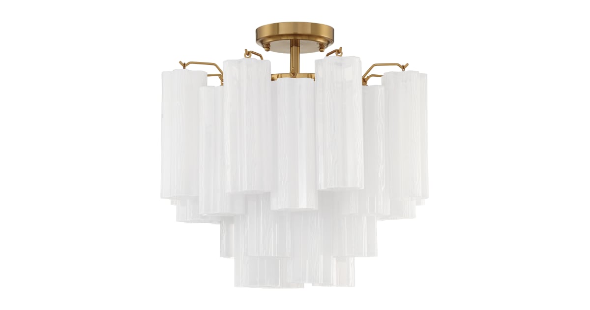 Crystorama Lighting Group ADD-300-AG-WH_CEILING Addis 4 Light 18" Wide ...