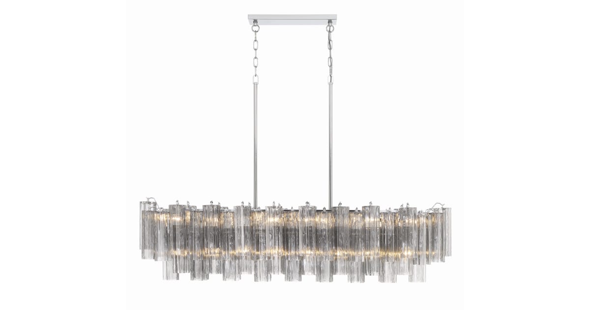 Crystorama Lighting Group ADD-317-CH-SM Addis 14 Light 52" Wide Crystal ...