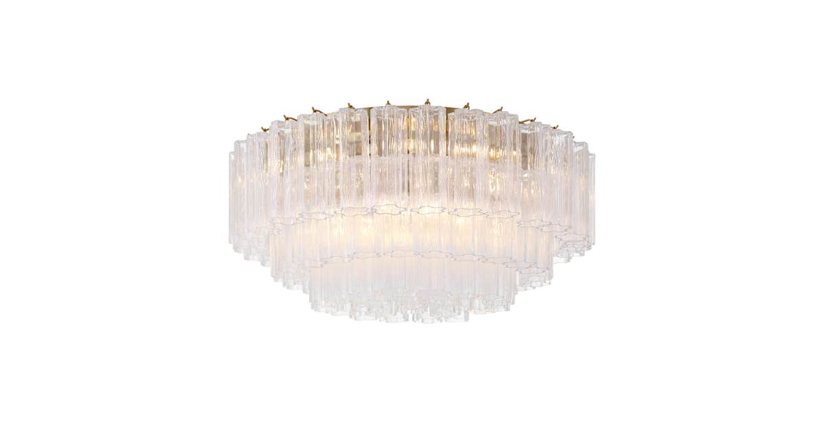 Crystorama Lighting Group ADD-331-AG-CL Addis 16 Light 32" Wide Flush Mount Drum Ceiling Fixture ...