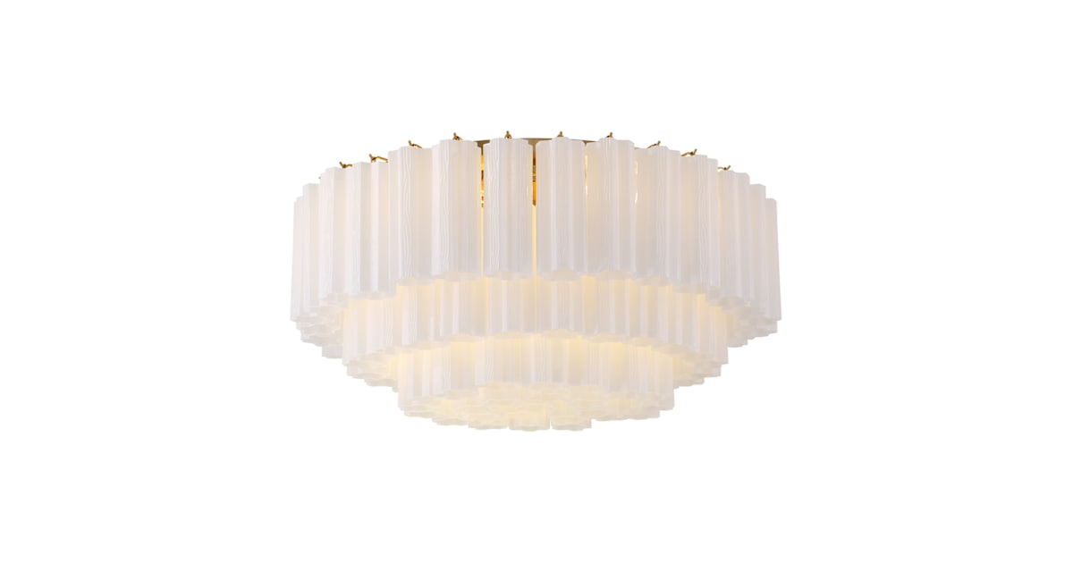 Crystorama Lighting Group ADD-331-AG-WH Addis 16 Light 32" Wide Flush ...