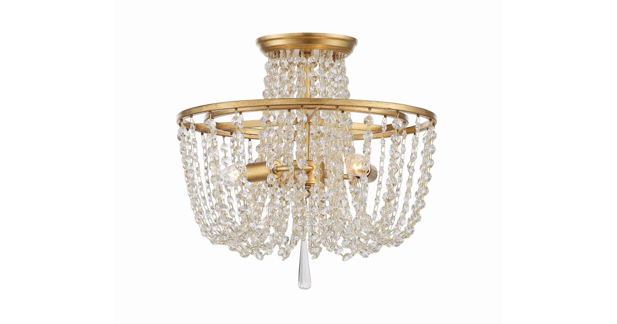 Crystorama Lighting Group ARC-1900-GA-CL-MWP Arcadia 3 Light 15" Wide ...