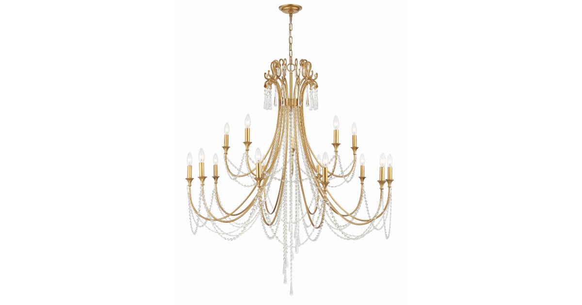 Crystorama Lighting Group ARC-1919-GA-CL-MWP Arcadia 15 Light 46" Wide ...