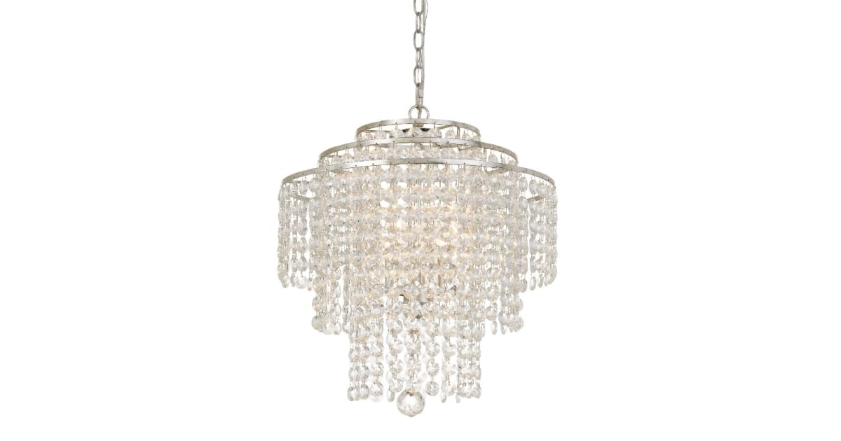 Crystorama Lighting Group ARI-304-SA-CL-MWP Arielle 4 Light 18" Wide ...