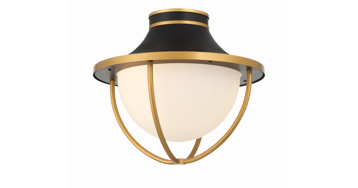 Crystorama Lighting Group ATL-700-MK-TG Atlas 2 Light 14" Wide Flush ...