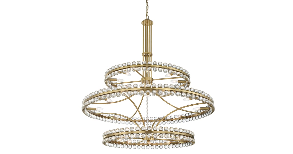 Crystorama Lighting Group CLO-8000-AG Clover 24 Light 48" Wide Ring ...