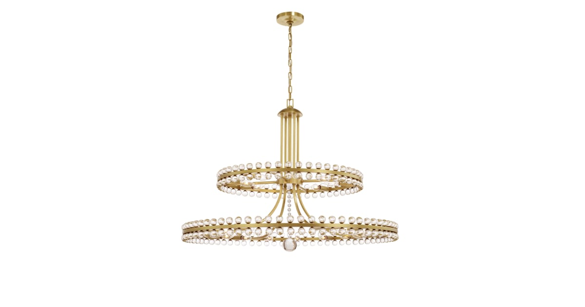 Crystorama Lighting Group CLO-8890-AG Clover 24 Light 39" Wide Ring ...