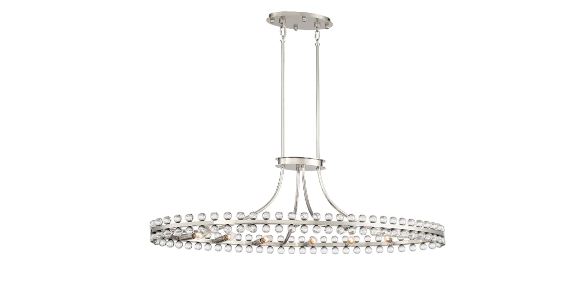 Crystorama Lighting Group CLO-8897-BN Clover 12 Light 45" Wide Linear ...
