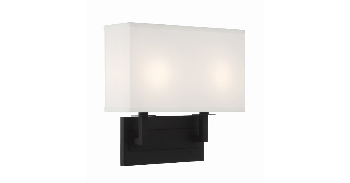 Crystorama Lighting Group DUR-A3542-BF Durham 12" Tall 2 Light Wall ...