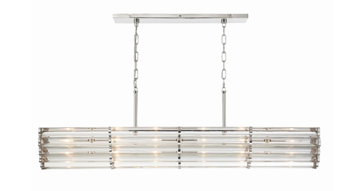 Crystorama Lighting Group ELL-B3007-PN Elliot 6 Light 48" Wide Linear ...