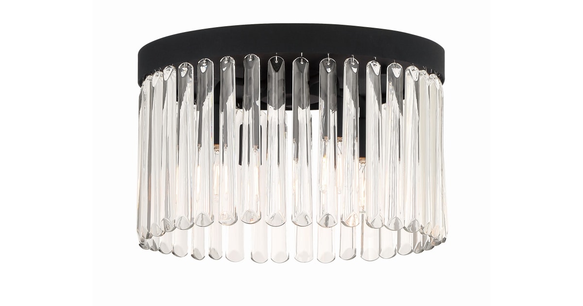 Crystorama Lighting Group EMO-5400-BF Emory 4 Light 15" Wide Flush ...