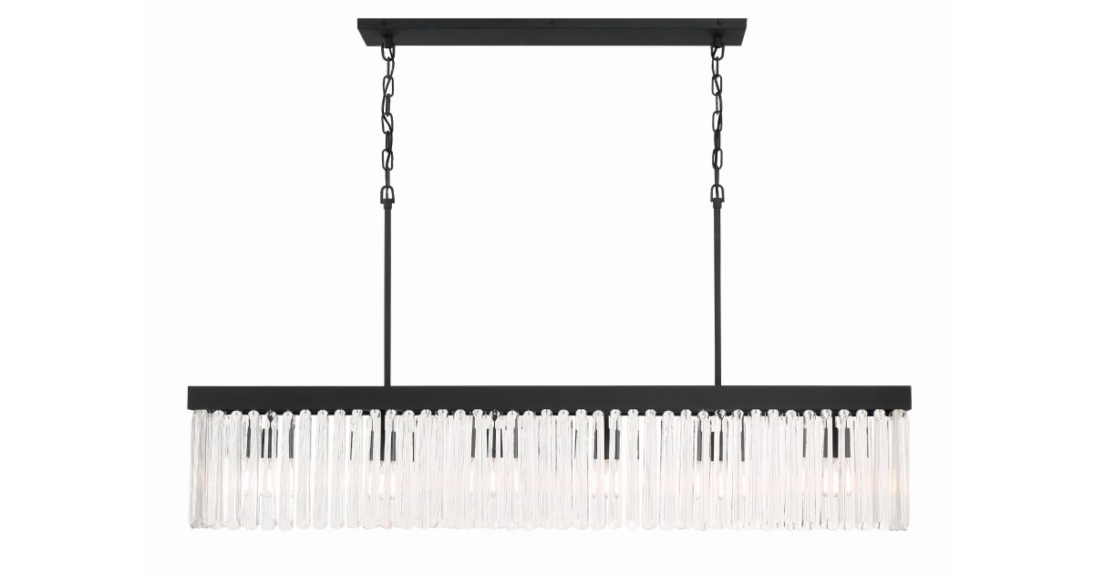 Crystorama Lighting Group EMO-5407-BF Emory 6 Light 49" Wide Crystal ...