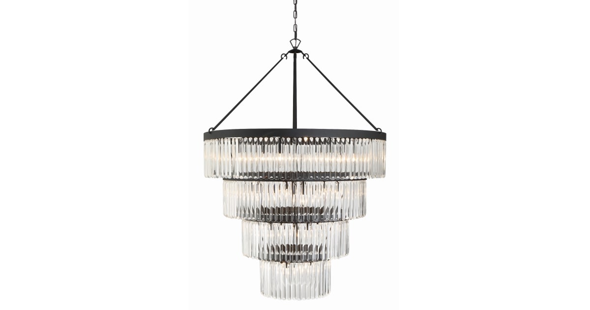 Crystorama Lighting Group EMO-5409-BF Emory 22 Light 40" Wide Crystal ...