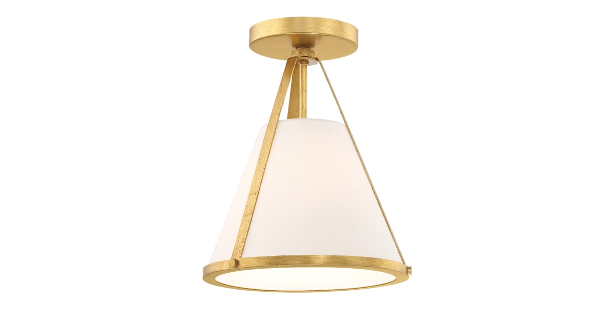 Crystorama Lighting Group FUL-900-GA_CEILING Fulton 10" Wide Semi-flush ...