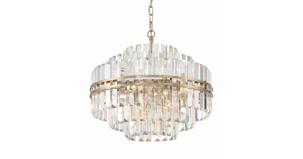 Crystorama Lighting Group HAY-1405-AG Hayes 12 Light 22" Wide Crystal ...