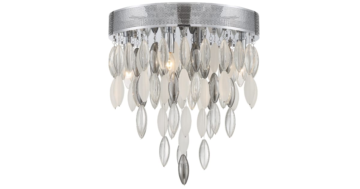 Crystorama Lighting Group HUD-A2214-CH Hudson 4 Light 16" Wide Flush ...