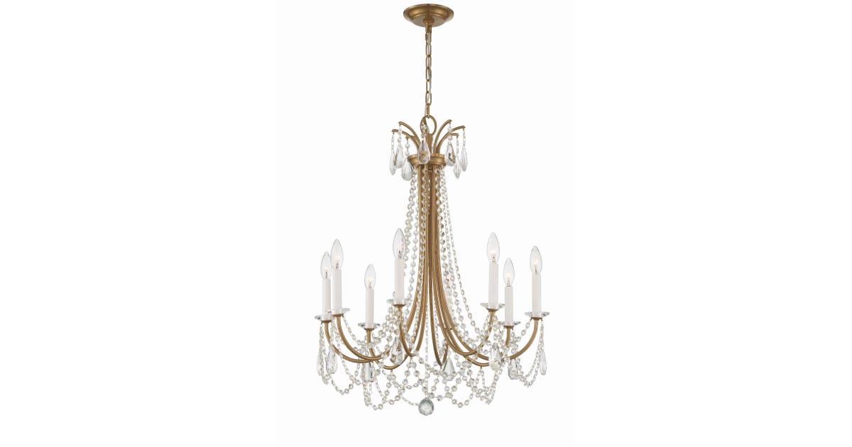 Crystorama Lighting Group KAR-90908-AG-CL-MWP Karrington 8 | Build.com Crystorama Lighting Group KAR-90908-AG-CL-MWP Karrington 8 | Build.com