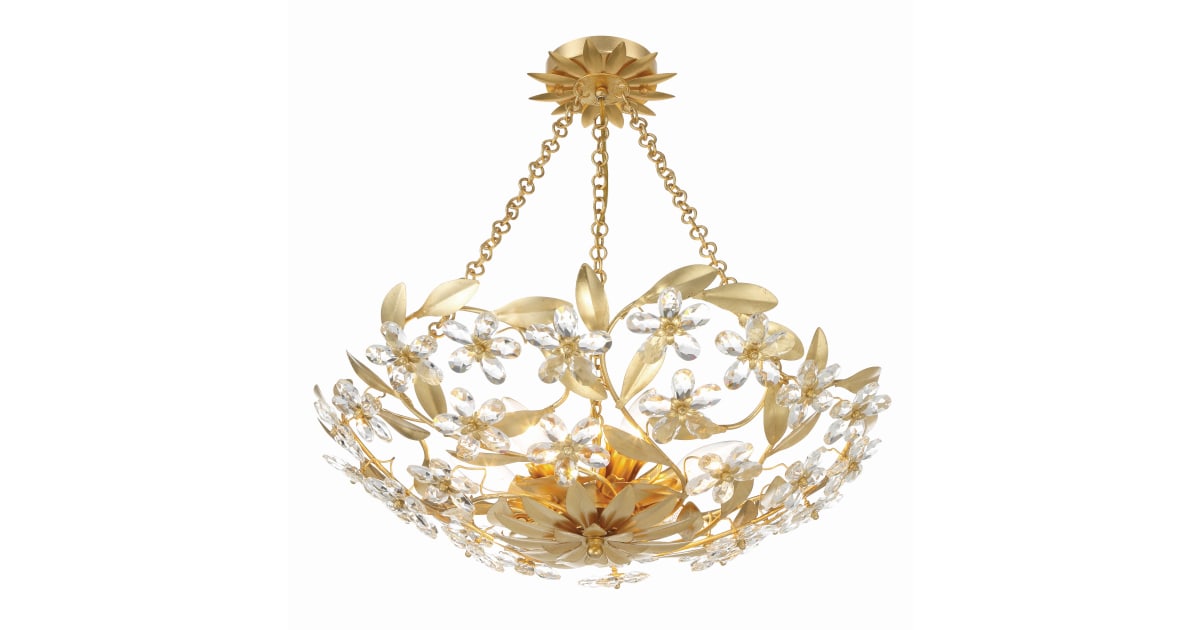 Crystorama Lighting Group MSL-306-GA_CEILING Marselle 6 Light 24" Wide ...