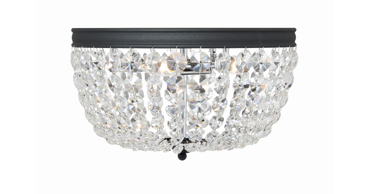 Crystorama Lighting Group NOL-314-BF-CL-MWP Nola 3 Light 14" Wide Flush ...
