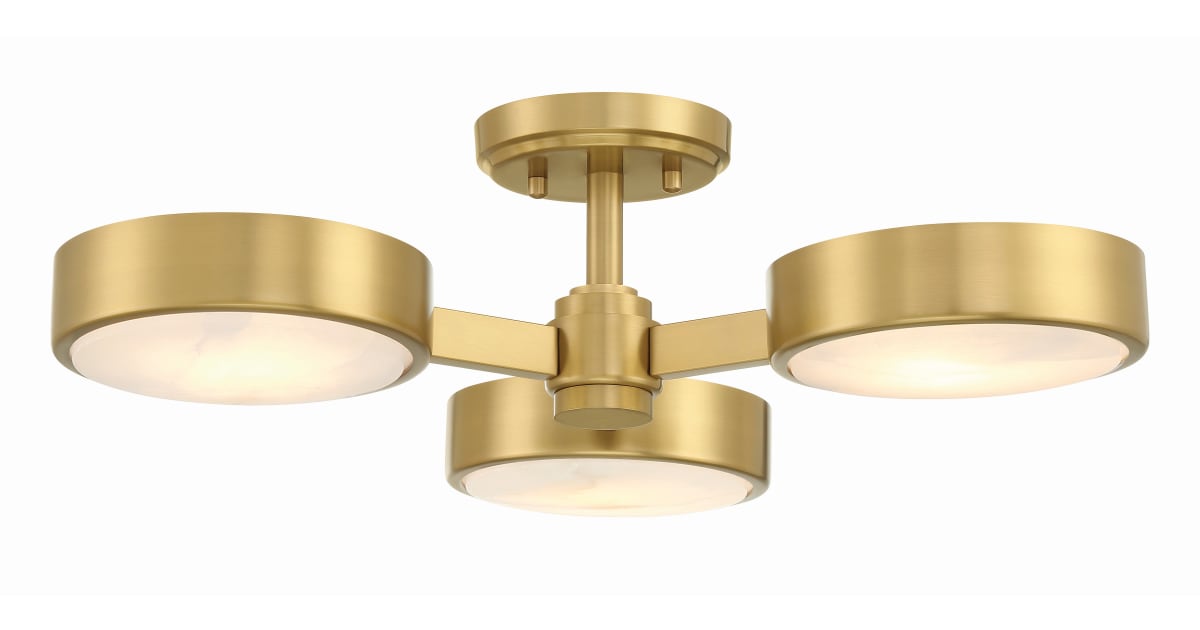 Crystorama Lighting Group ORS-733-MG-ST Orson 3 Light 23" Wide Semi ...