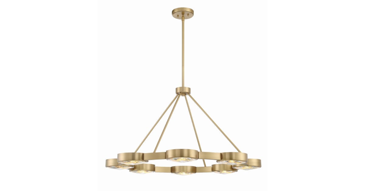 Crystorama Lighting Group ORS-738-MG Orson 8 Light 39" Wide Crystal ...