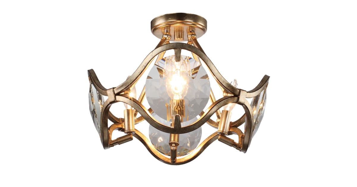 Crystorama Lighting Group QUI-7624-DT Quincy 4 Light 16" Wide Semi ...