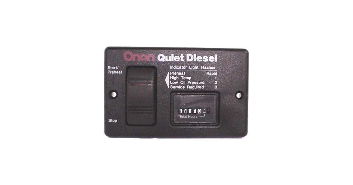 Cummins 300-4943 Deluxe Remote Start Panel with Hour Meter for 5-12.5kW ...