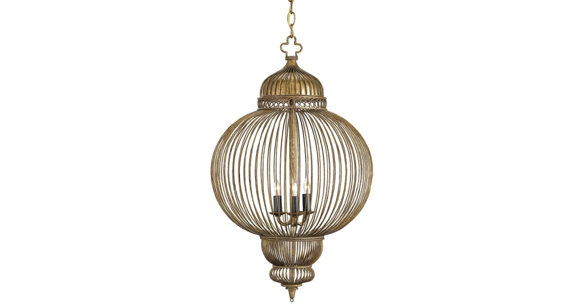 Currey and Company 9137 Giltsput 3 Light Single Tier Chandelier | Build.com