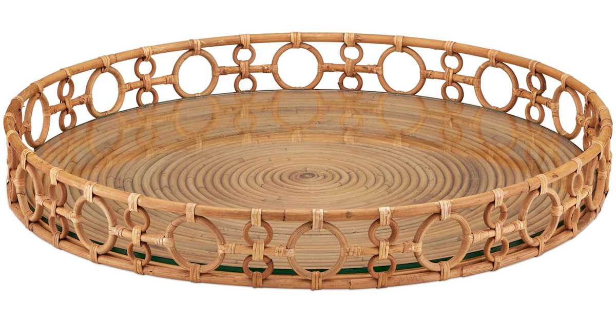 Currey and Company 1200-1041 Tegal 24" Wide Decorative Serving Tray ...