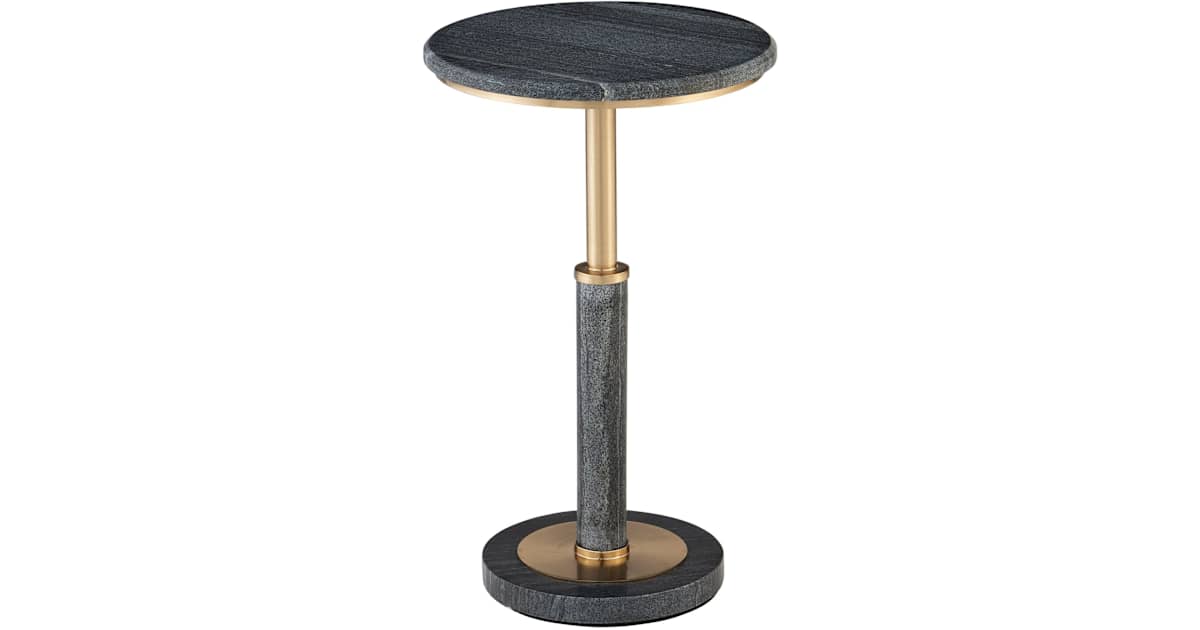 Currey and Company 4000-0241 Miles 14" Wide Brass and Stone Table ...