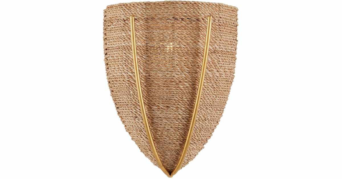 Currey and Company 5000-0232 Dreamscape 10" Tall Wall Sconce with Abaca ...