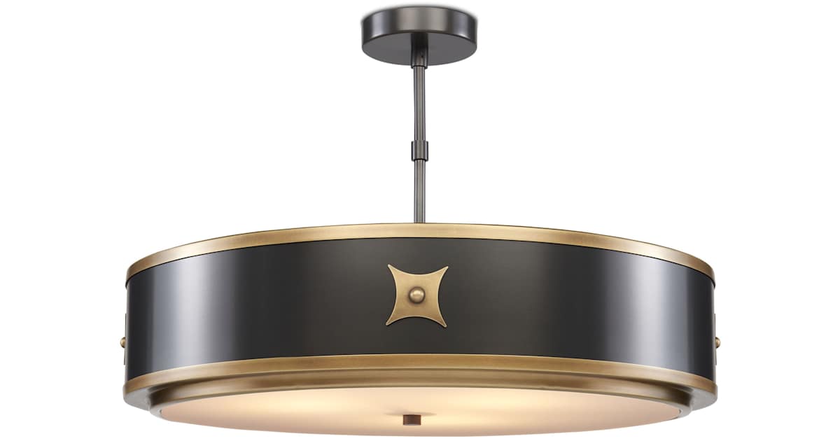 Currey and Company 9000-0171 Huntsman 3 Light 24-1/2" Wide Flush Mount ...