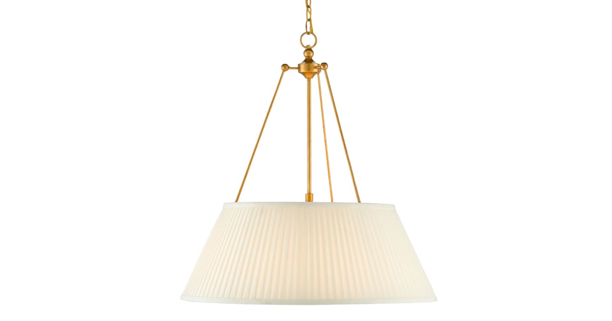 Currey and Company 9000-0793 Lytham 24" Wide LED Pendant with Fabric ...