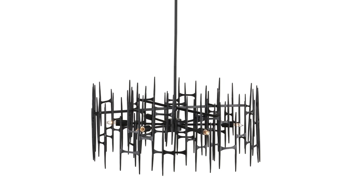 Currey and Company 9000-1091 6 Light 32" Wide Ring Chandelier ...