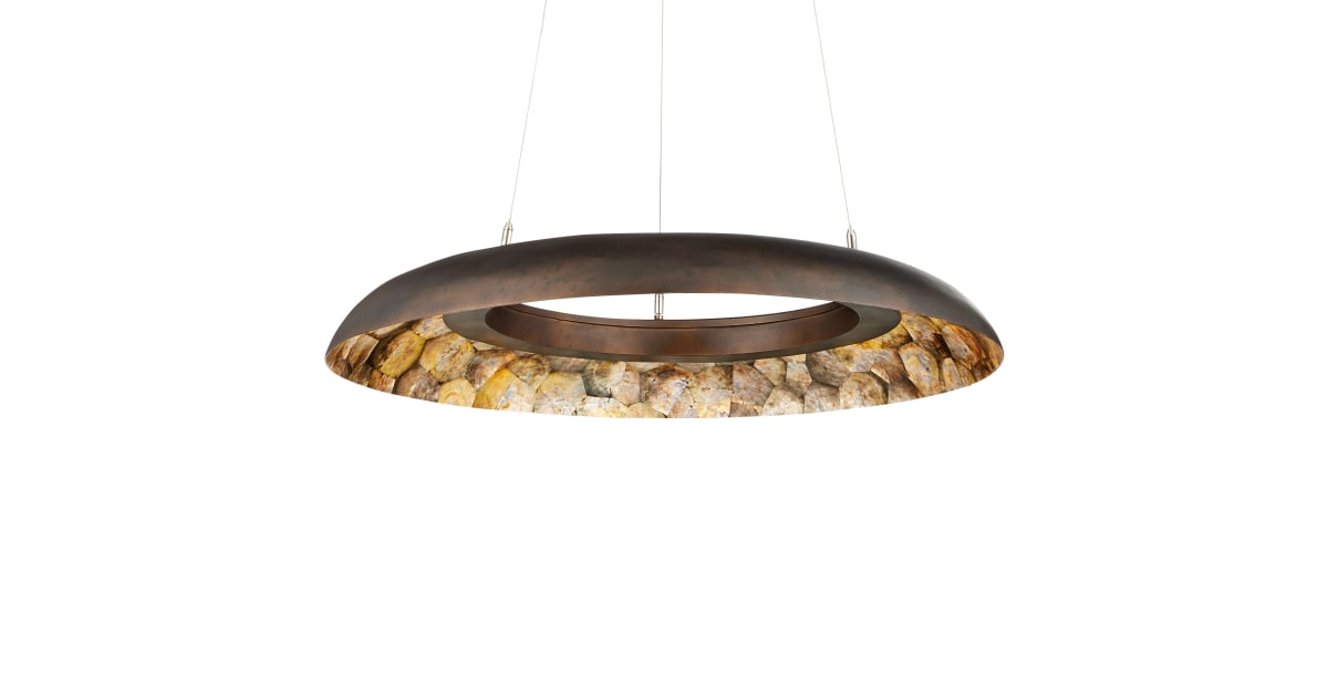 Currey and Company 9000-1146 Tairagai 32" Wide LED Wrought Iron Ring ...