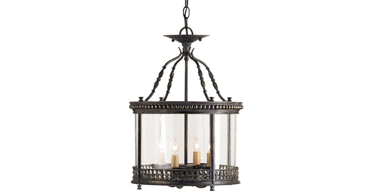 Currey and Company 9045 Grayson 4 Light Ceiling Lantern with Antique ...