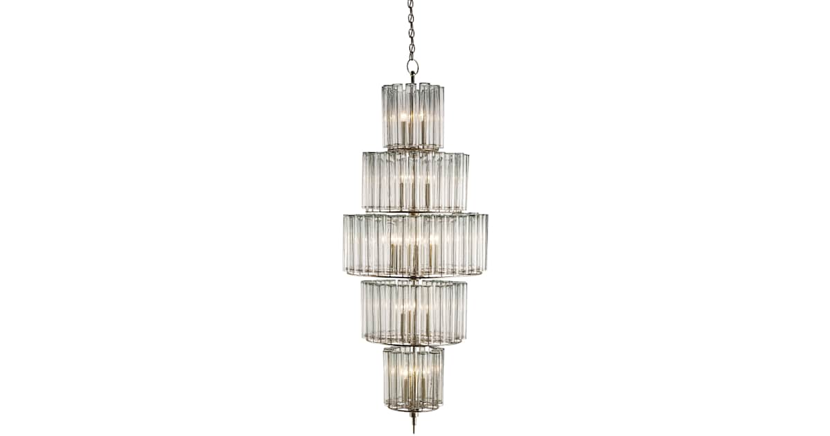 Currey and Company 9311 Bevilacqua 18 Light 5 Tier Chandelier ...