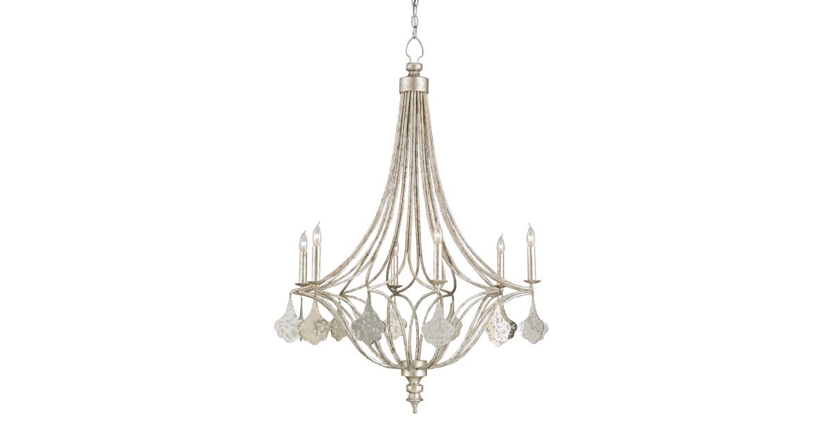 Currey and Company 9343 Lavinia 6 Light Candle Style Chandelier | Build.com